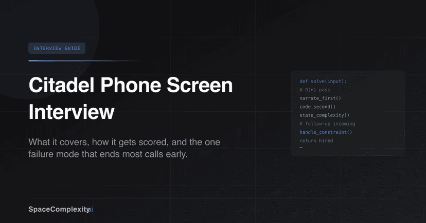 Citadel Phone Screen Interview: What It Covers and How to Pass ...